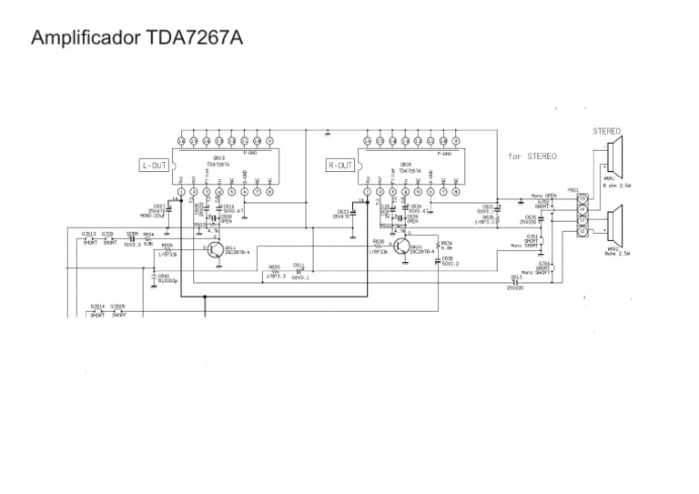 Amplificador TDA7267A Stéreo | PDF