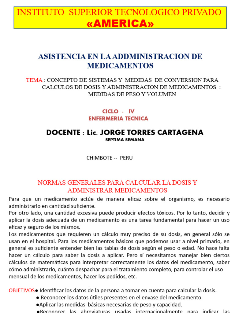 Cálculo de Dosis de Medicamentos | PDF | Medicamentos con receta | Litro