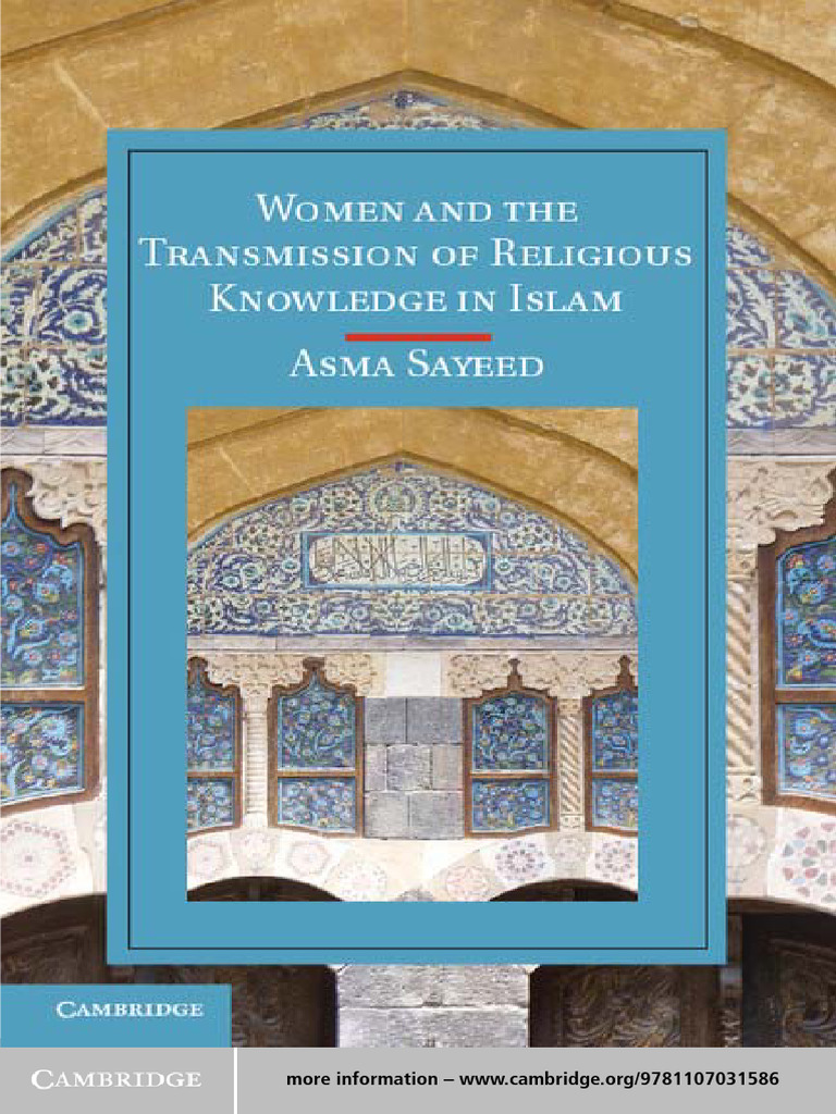 Women and The Transmission of Religious Knowledge in Islam by PR | PDF ...