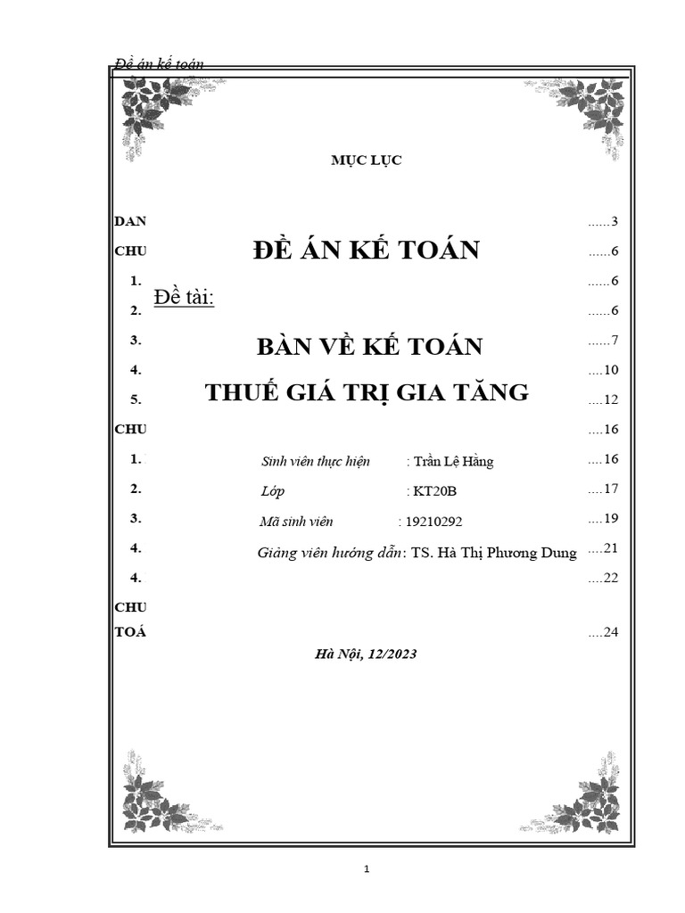 Tran Le Hang - de An Mon Hoc | PDF