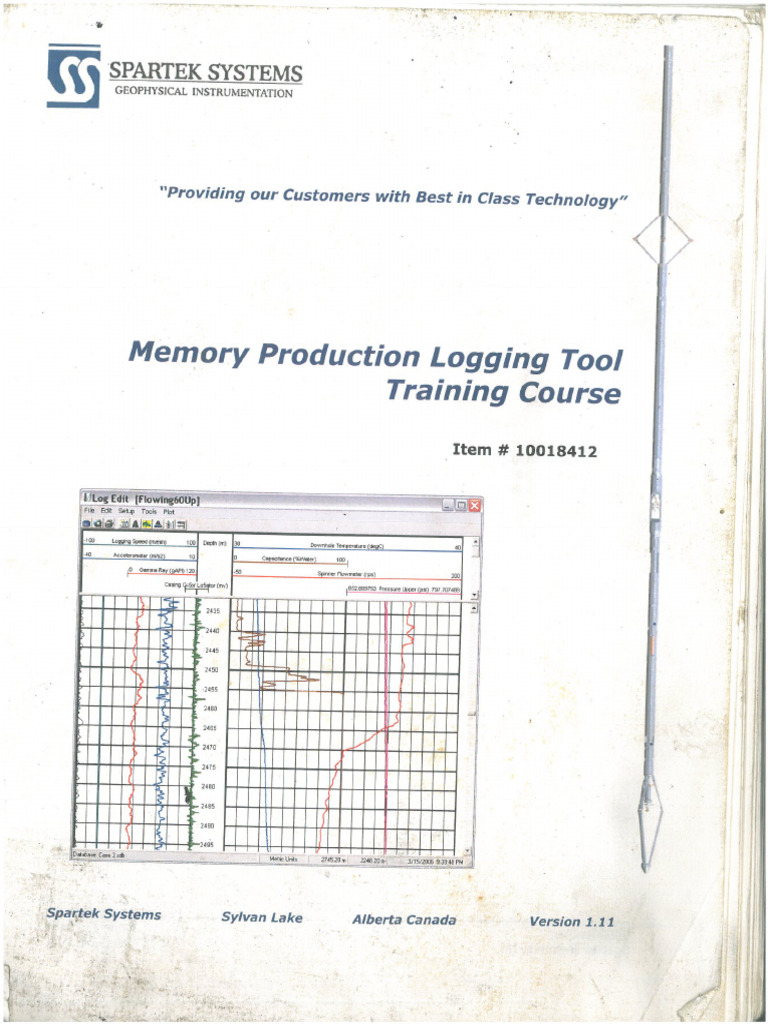 Memory Production Logging Tool Training Course Spartek | PDF
