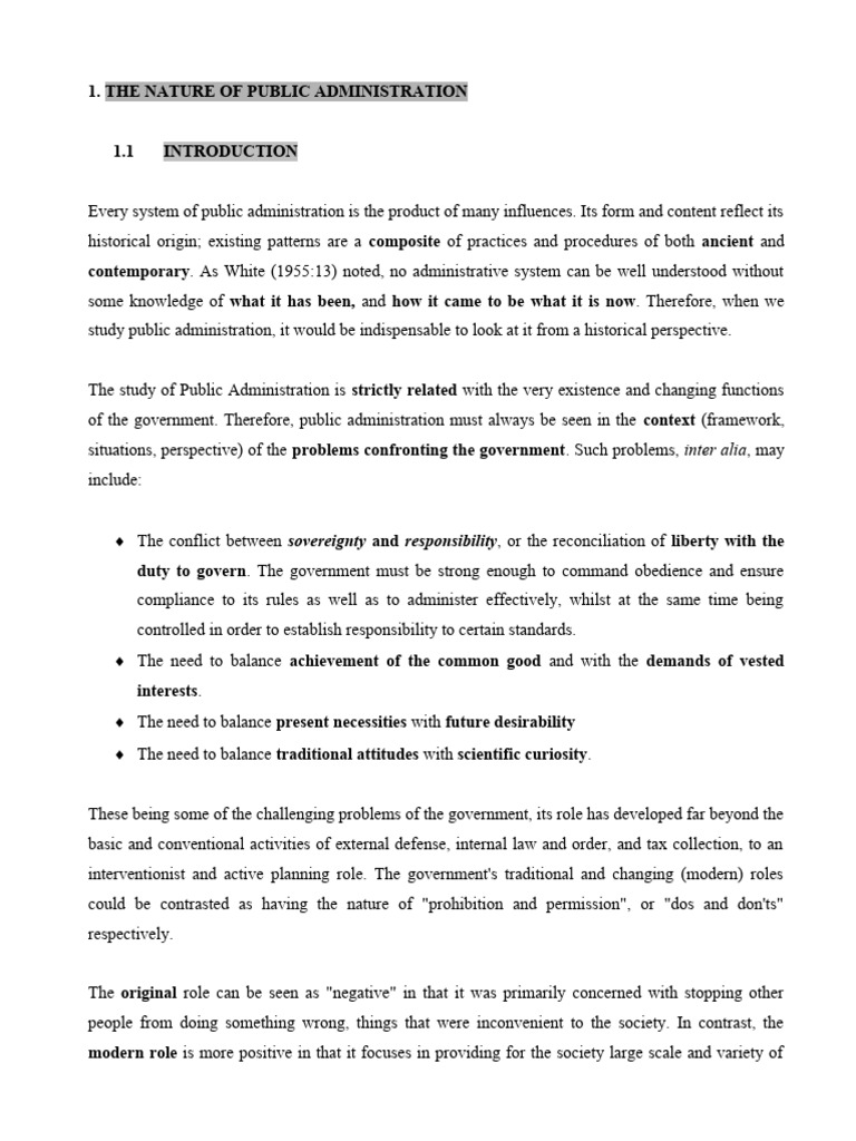 Understanding Public Administration's Evolution | PDF | Public ...