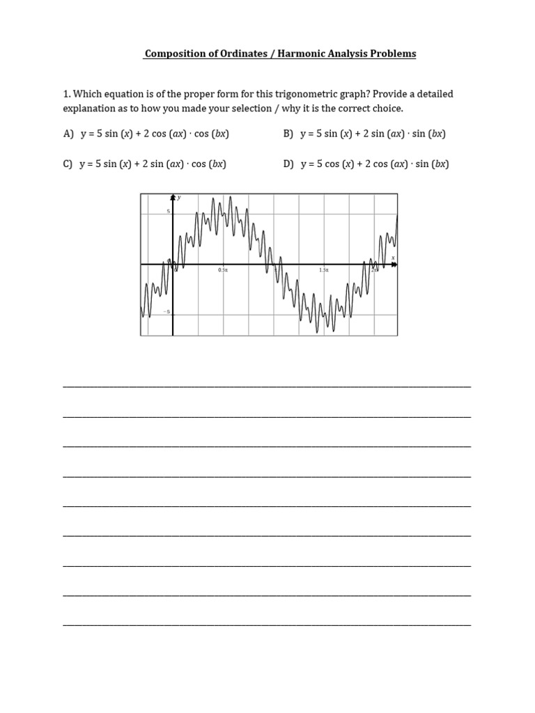 Harmonic Analysis Problems | PDF | Equations | Mathematical Analysis