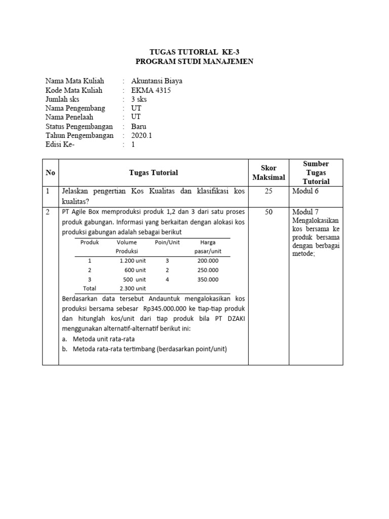 Tugas 3 | PDF | Bisnis | Komputer
