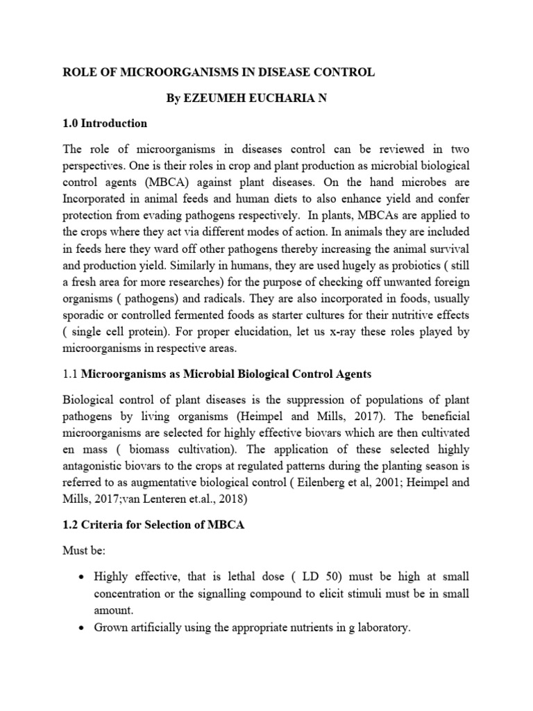 Disease Control by Morgs | PDF | Probiotic | Bacteria