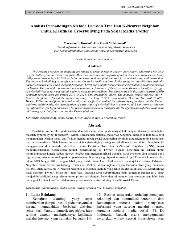 Analisis Perbandingan Metode Decision Tree Dan K-N | PDF | Game ...