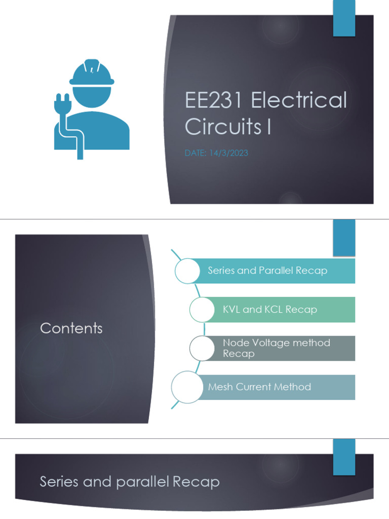 Lec 4 _ EEE2301 Electrical Circuits I | PDF