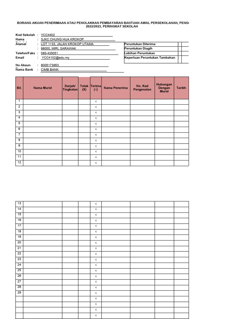 Borang B3 Xlsx Complete Pdf