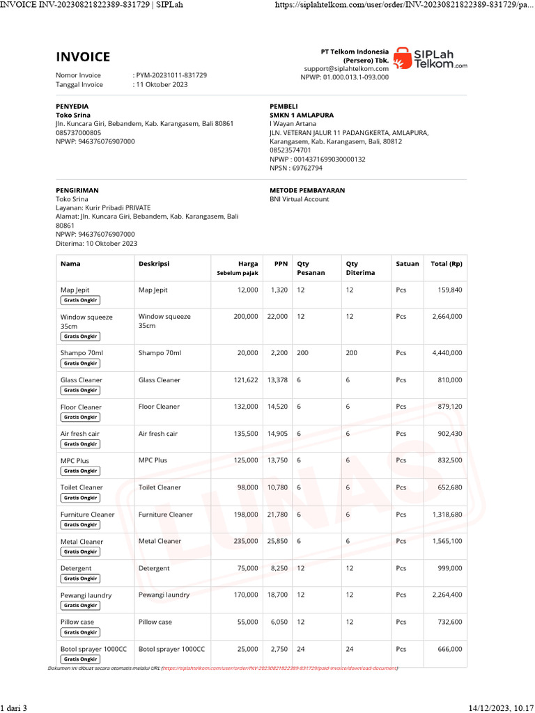 Invoice Bahan Ap | Download Free PDF | Linens | Furniture
