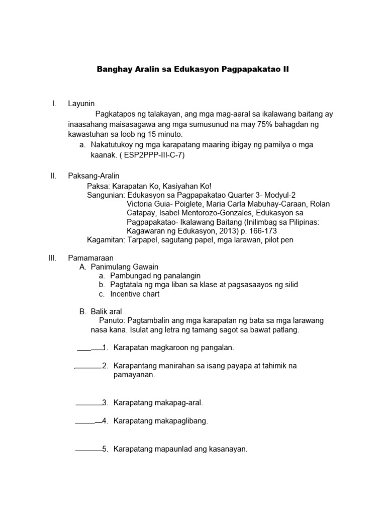 Lesson Plan EPP | PDF