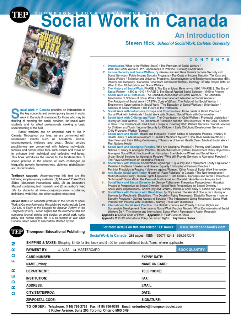 Social Work in Canada | PDF
