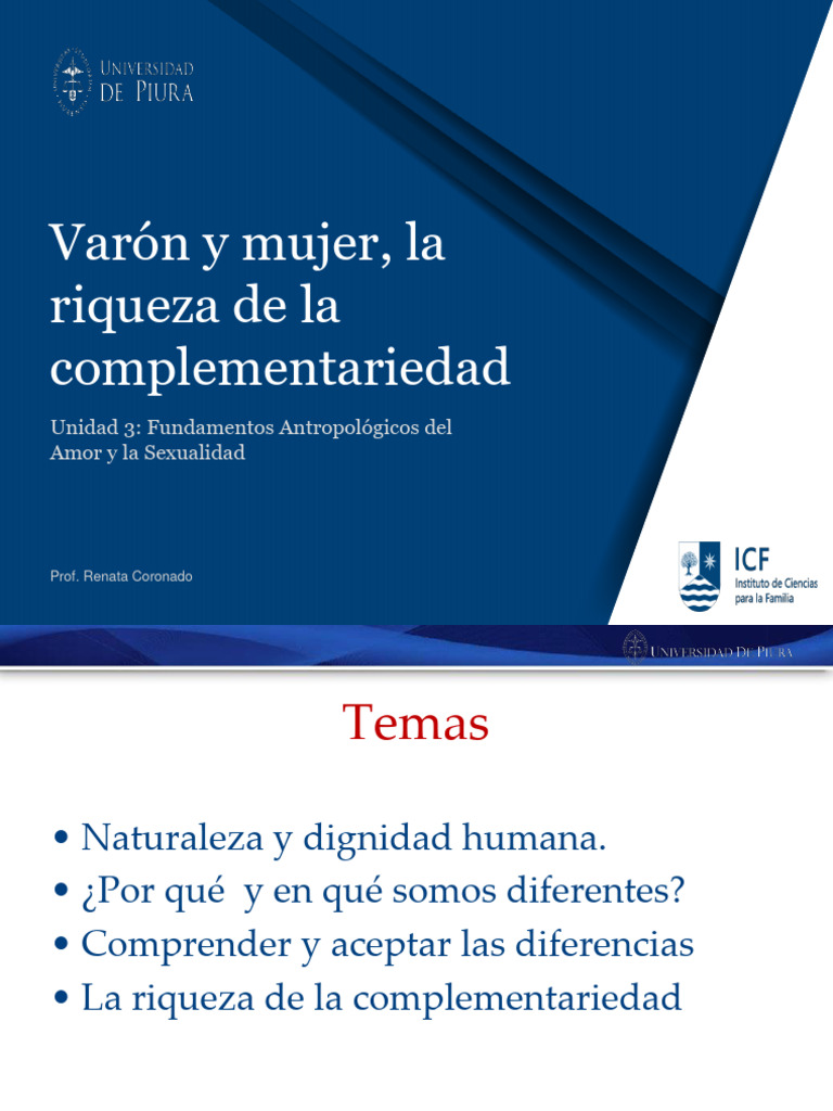 Varon y Mujer La Riqueza Complementariedad | PDF
