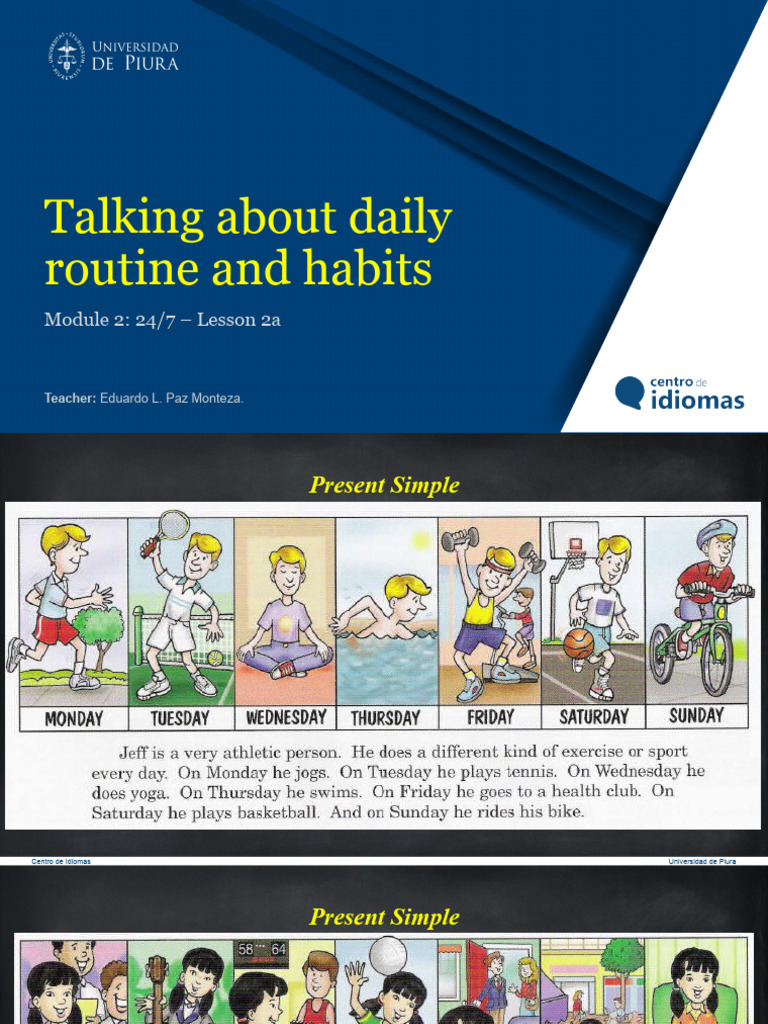 Lesson 2a - Talking About Daily Routine and Habits | PDF