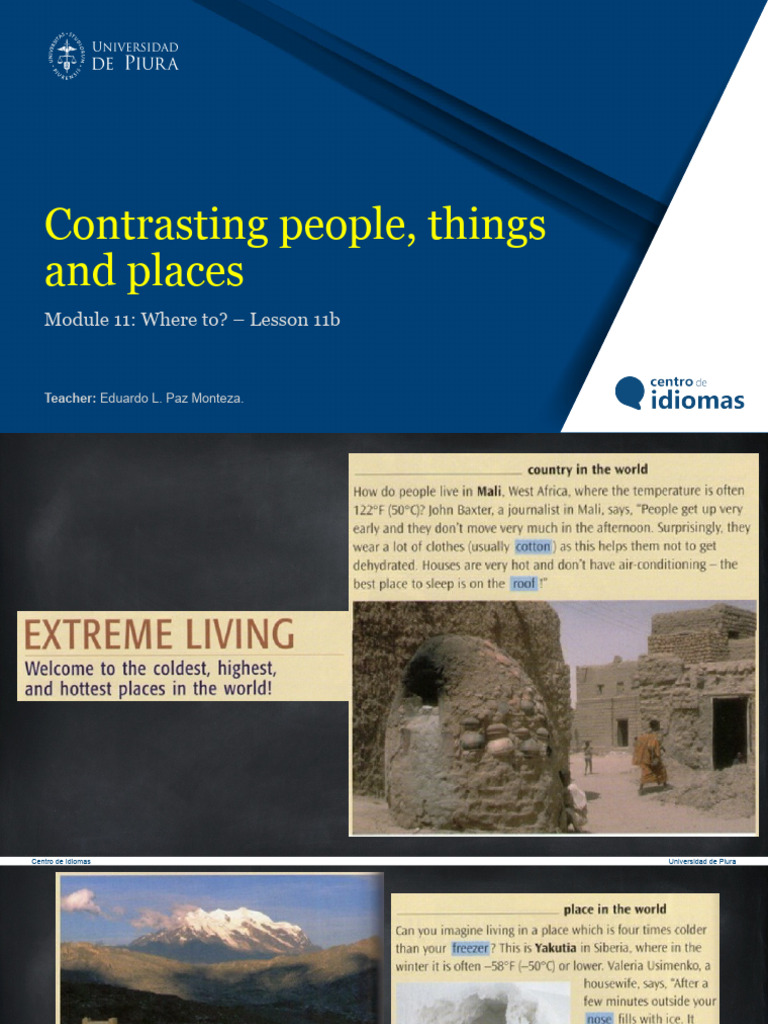 Lesson 11b - Contrasting People and Things | PDF