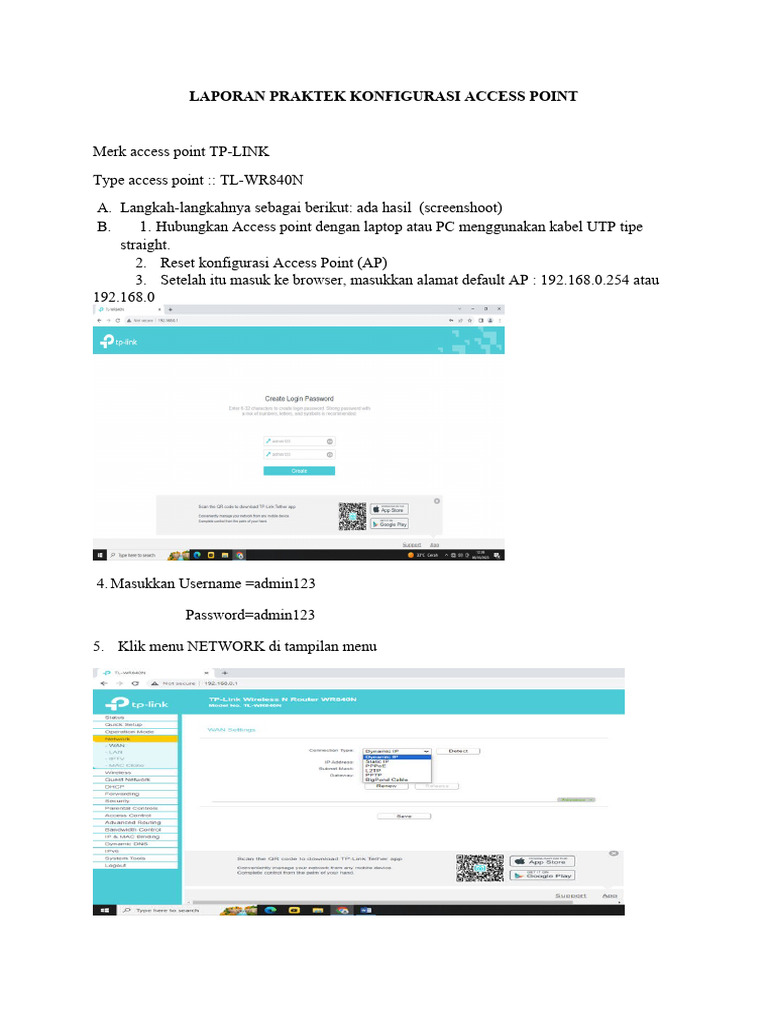 LKPD 4.2 LAPORAN PRAKTEK KONFIGURASI ACCESS POINT Andika Putra Alvin Julianto | PDF | Griya & Taman
