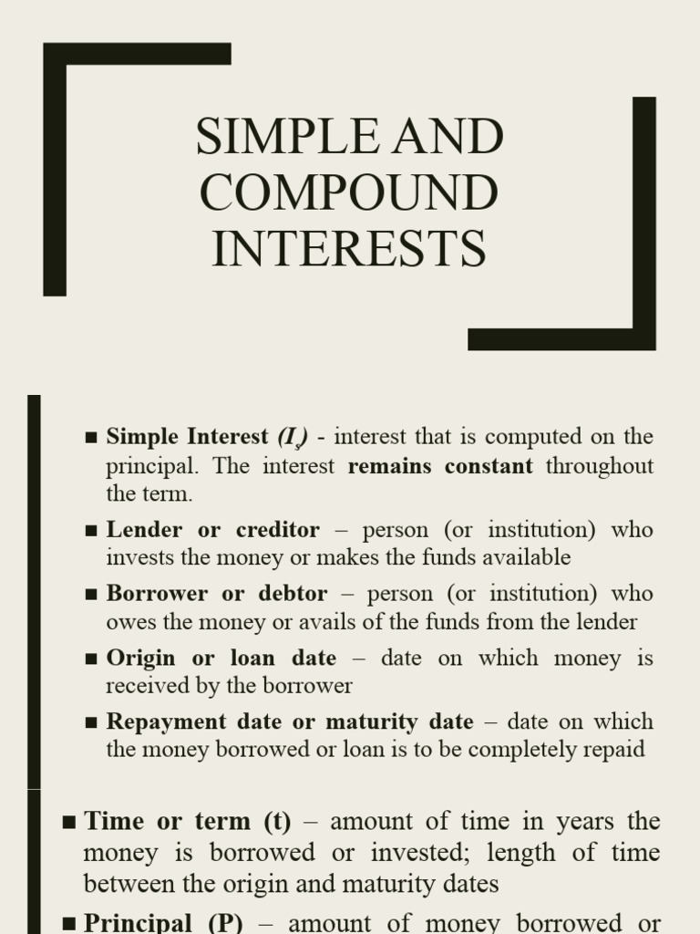 Simple and Compound Interests | PDF