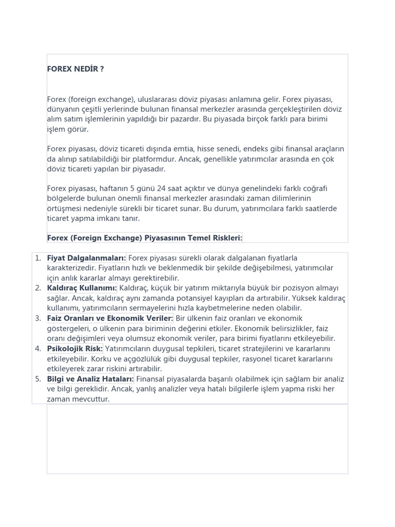 Forex Nedir | PDF