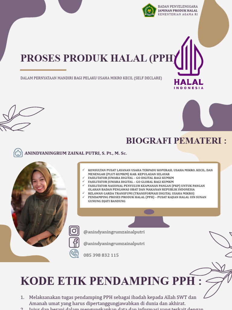 Pengenalan Sertifikasi Halal (Self Declare) | PDF