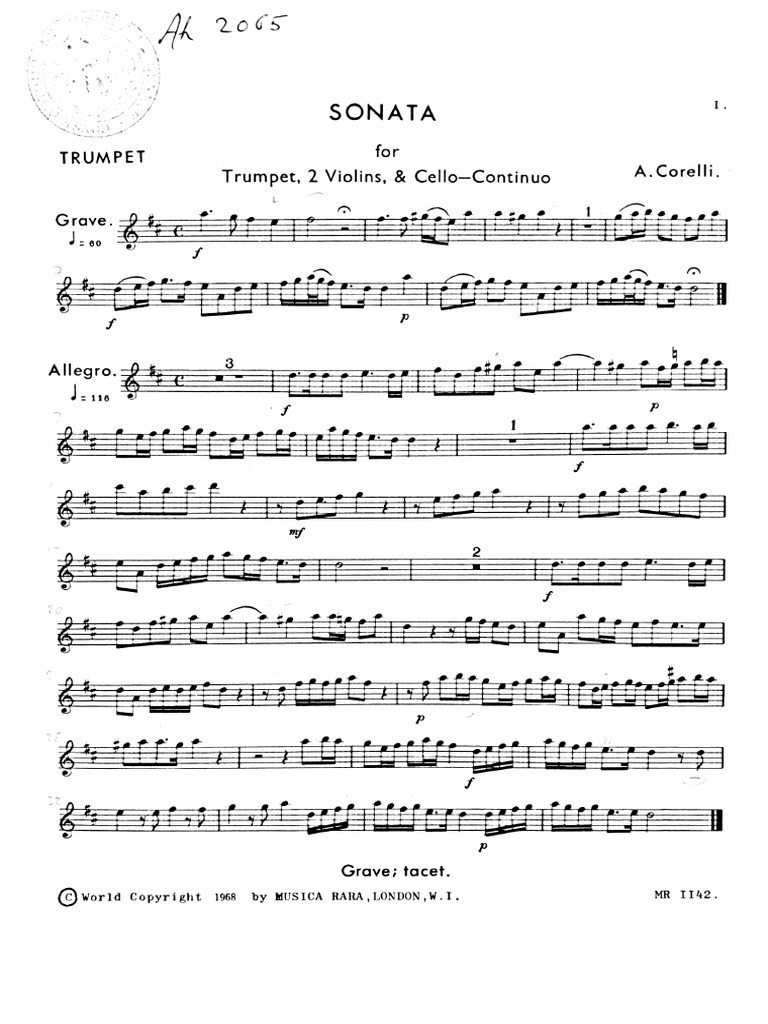 Corelli A. Sonata | PDF
