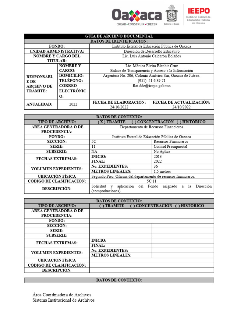 Guía Documental de Archivos | PDF