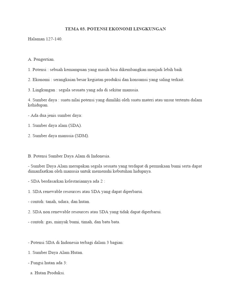 Tema 03 Ips Kelas 8 - LKPD Potensi Sda | PDF | Ilmu Sosial | Sains & Matematika