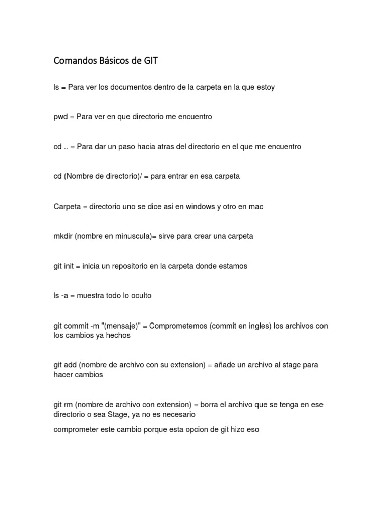 Comandos Básicos de Git | PDF | Informática