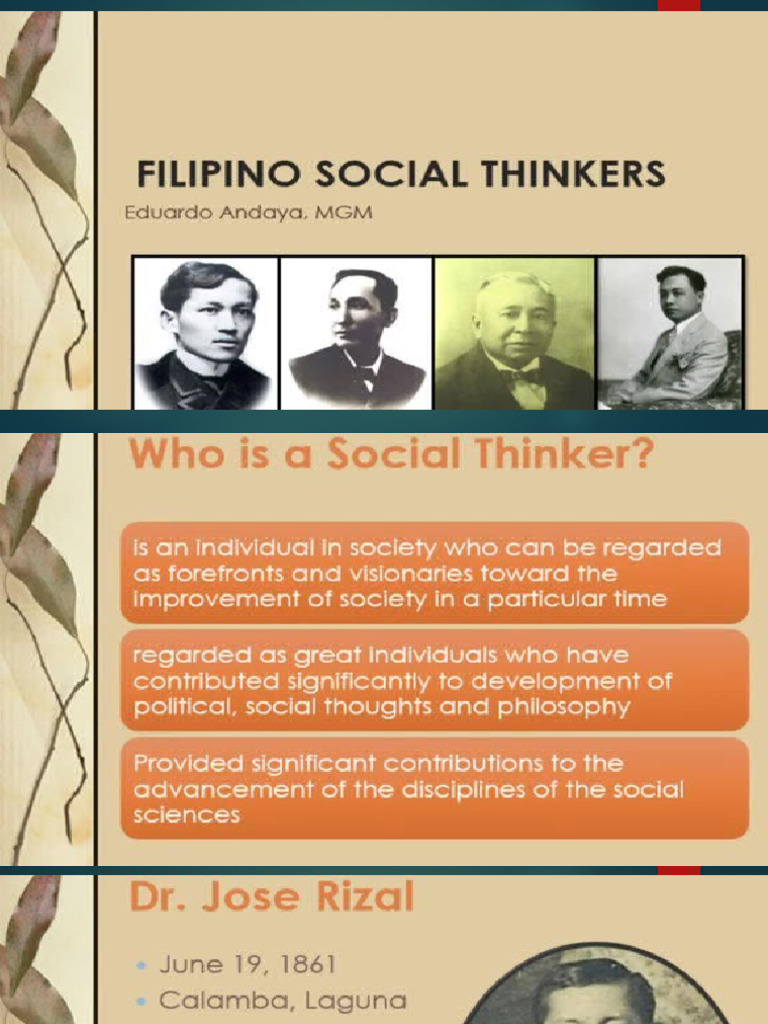 Filipino Social Thinkers | PDF