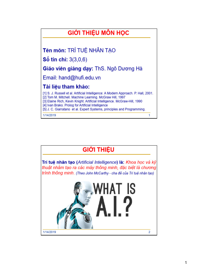 Lec 01 - Introduction AI | PDF