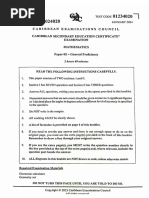 CSEC Maths June 2024 Paper 2 | PDF