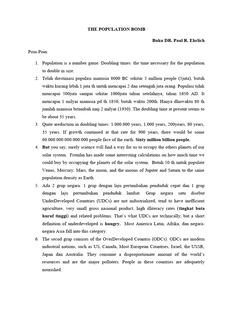 The Population Bomb | PDF | Outer Space | Astronomical Objects