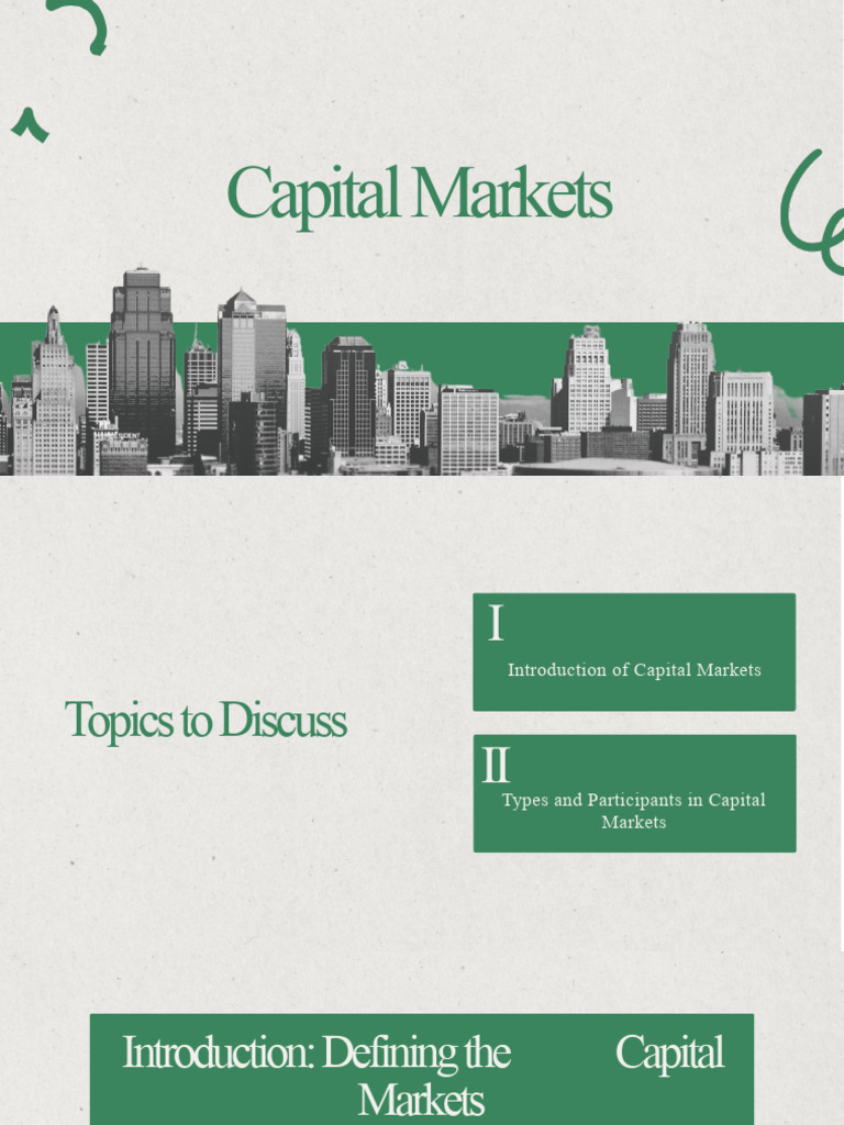 Capital Markets Presentation | PDF