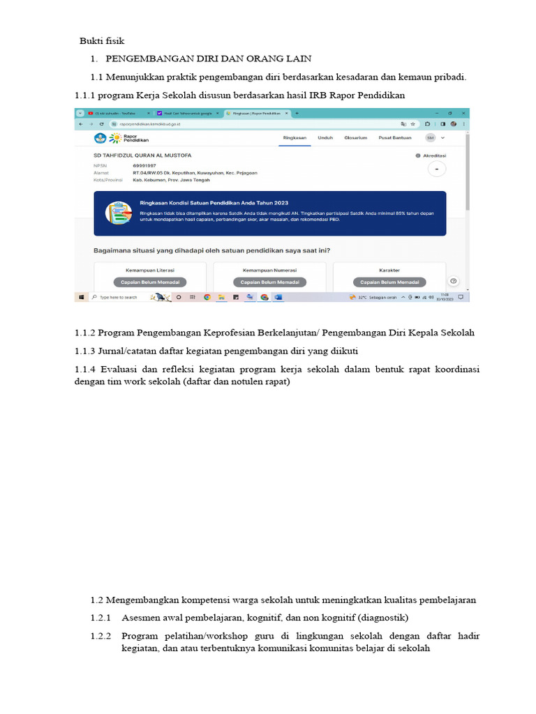 Bukti Fisik Pkks 2023-2024 | PDF