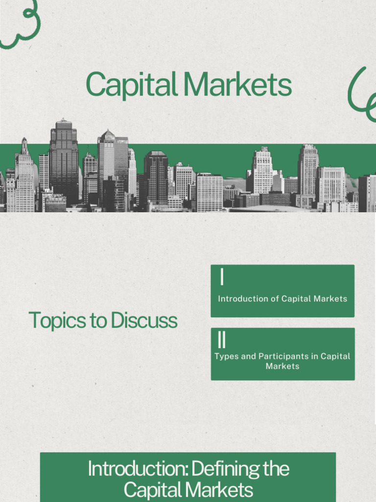 Overview of Capital Markets and Participants | PDF | Business | Finance & Money Management
