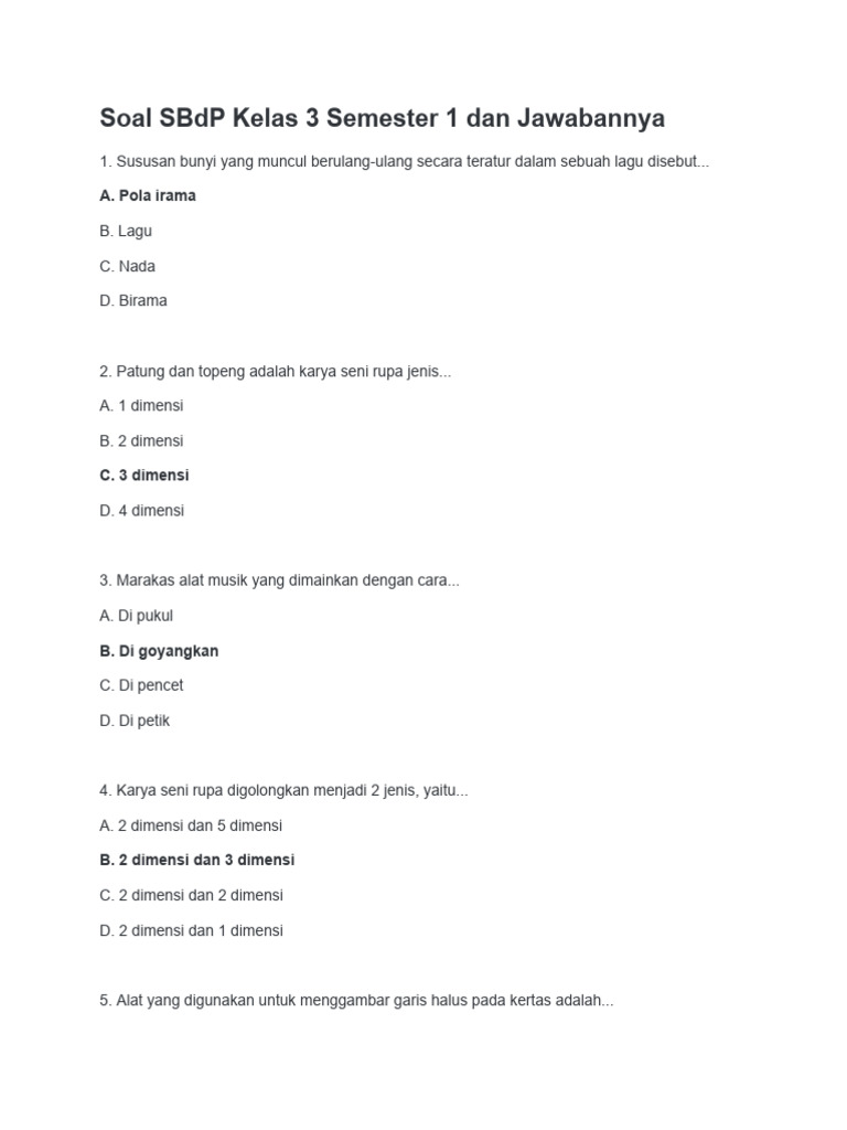 Soal SPDP | PDF | Griya & Taman | Puisi