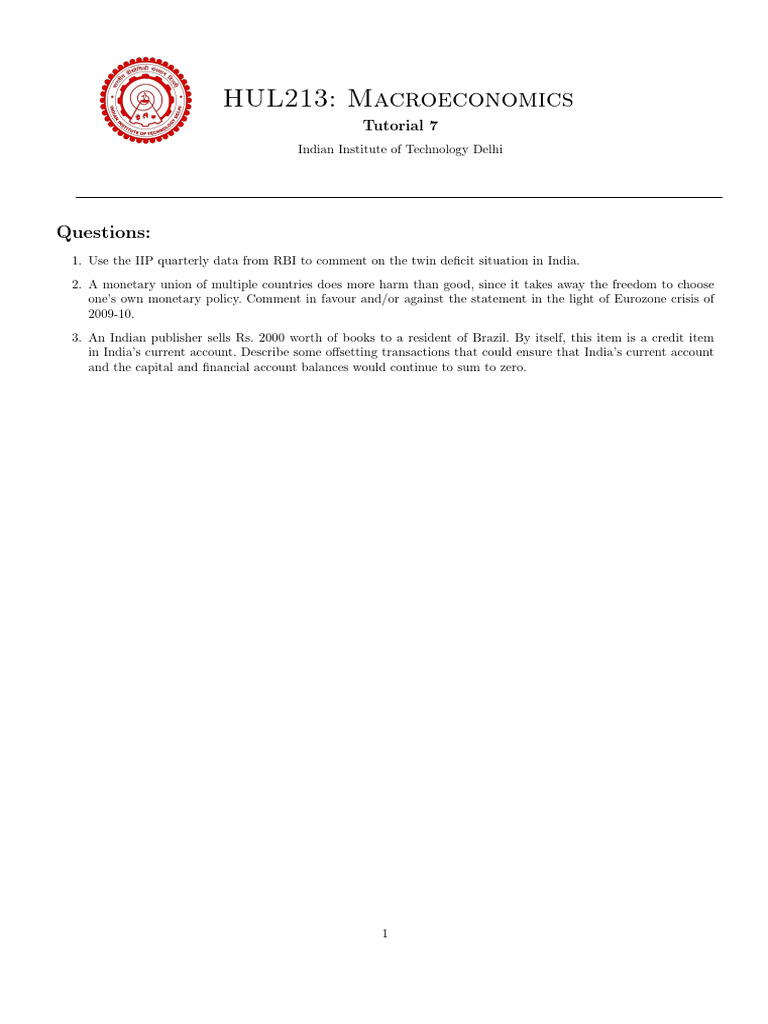 HUL213_Tutorial7 | PDF HUL213_Tutorial7 | PDF