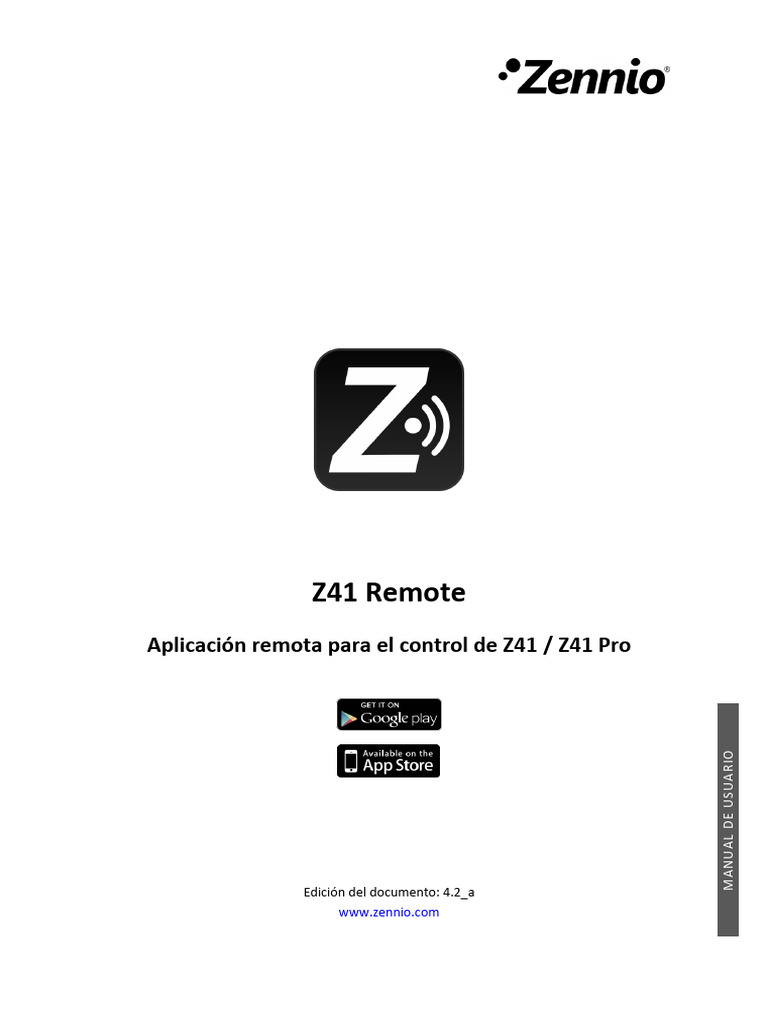 Manual z41 Remote SP v4.2 A | PDF | Aplicación movil | Ios