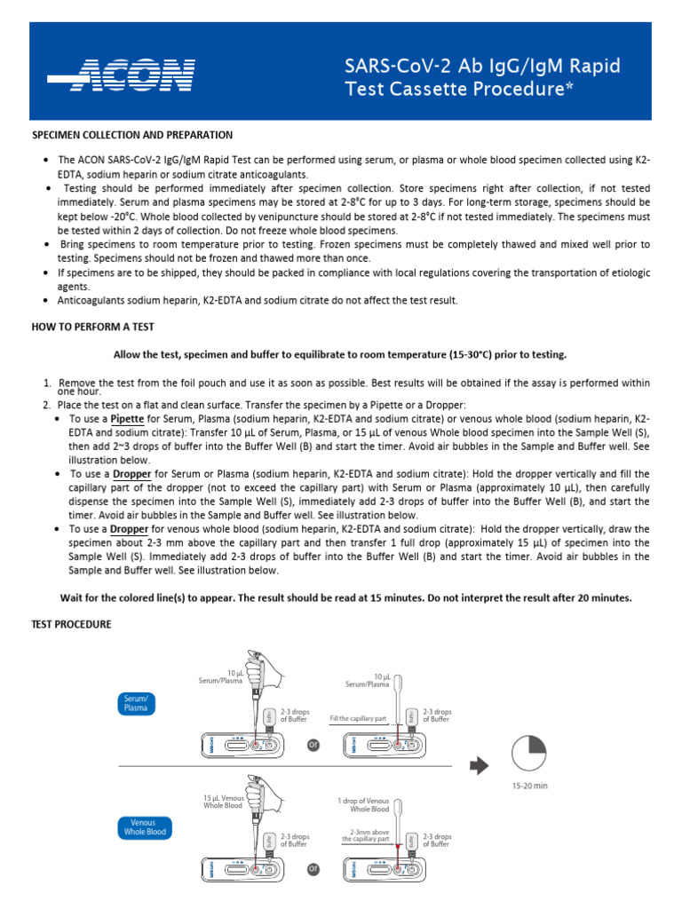 EUA SARS CoV 2 Ab Test Procedures 122620 | PDF