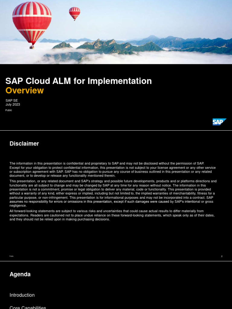 SAP Cloud ALM For Implementation Overview | PDF