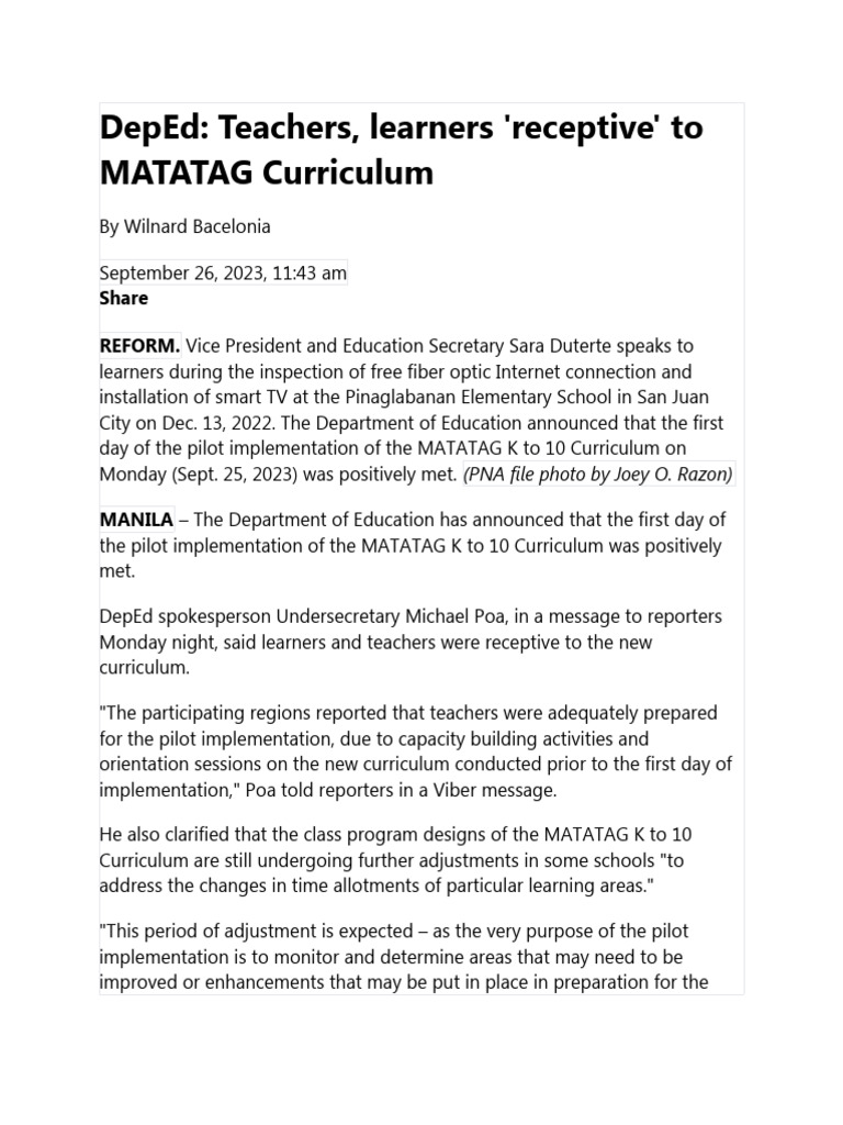deped matatag | PDF