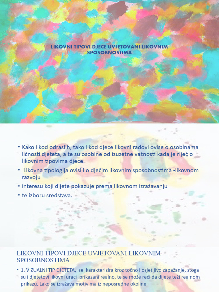 Likovni Tipovi Djece | PDF