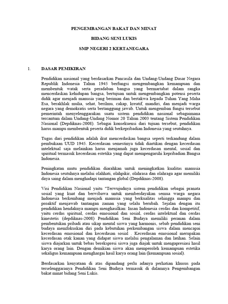 Program Seni Lukis Ekstra | PDF