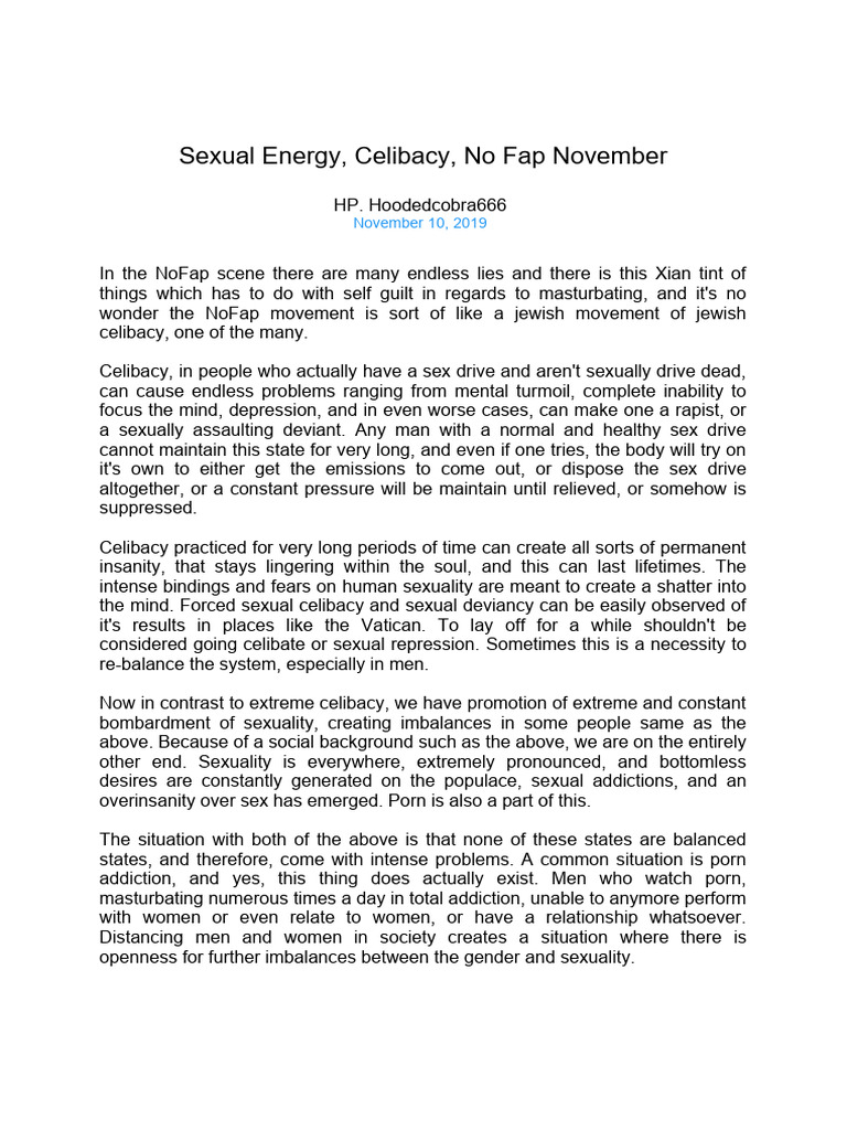 Sexual Energy Celibacy No Fap November - High Priest Hooded Cobra 666 ...