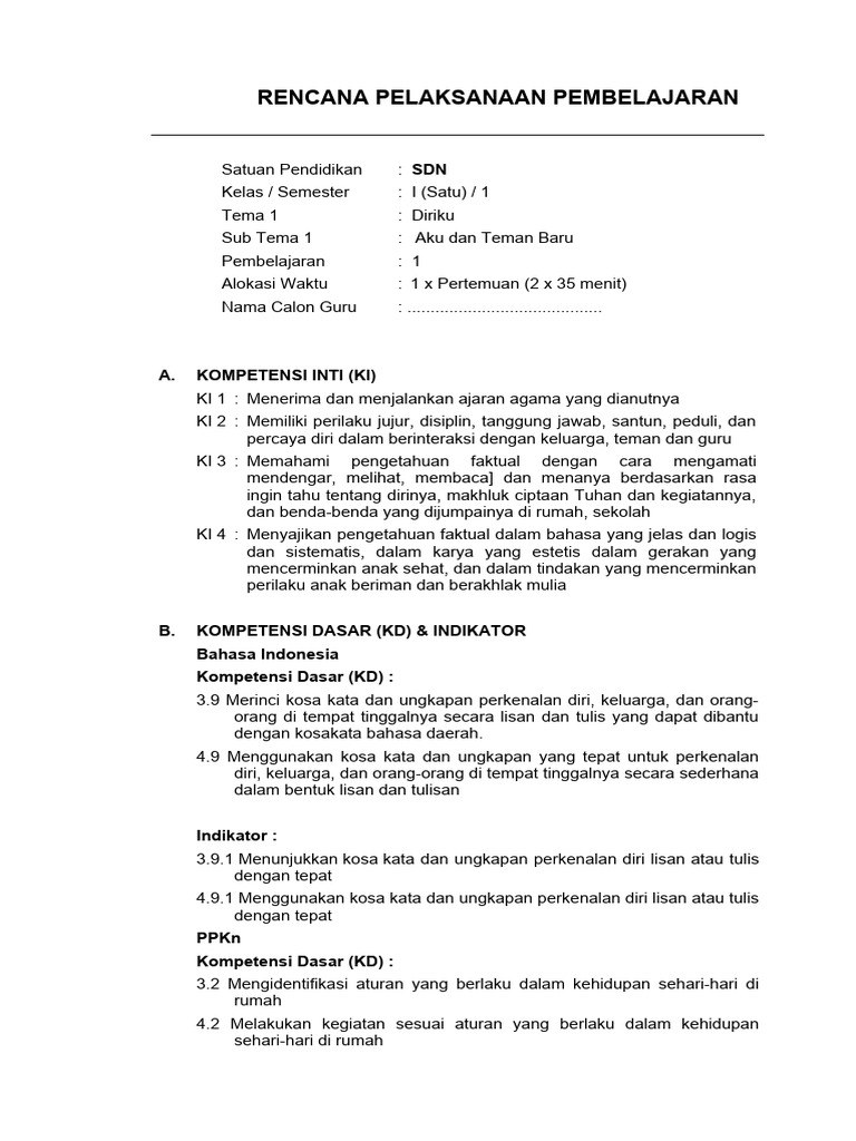 Contoh RPP Mapel Ips | PDF