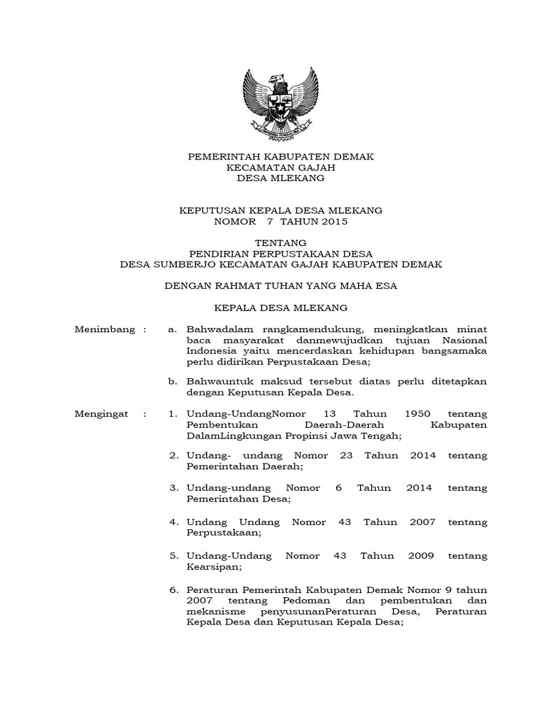 SK Perpus | PDF | Griya & Taman