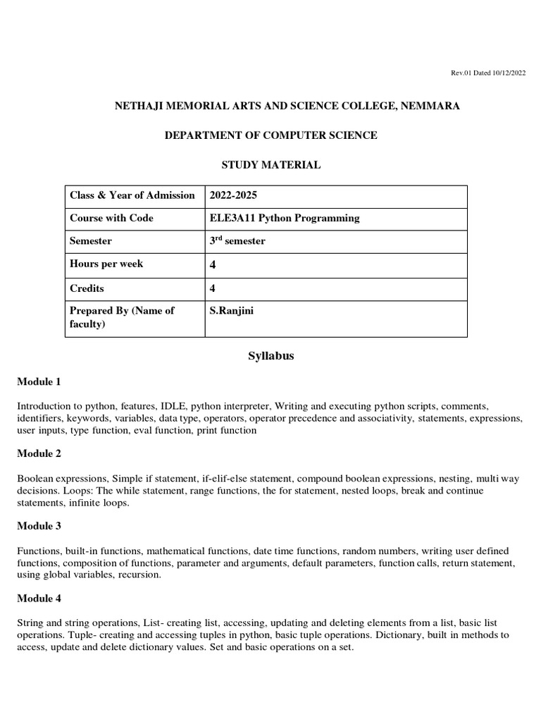 Python | PDF Python | PDF