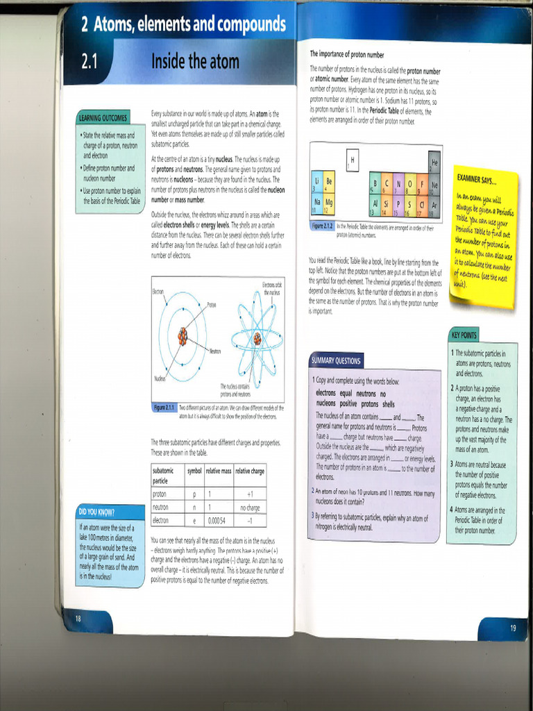 09 - Atoms, Elements and Compounds - Textbook | PDF