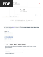 LETRS Unit 3 Session Answers Overview | PDF | Phonics | Word