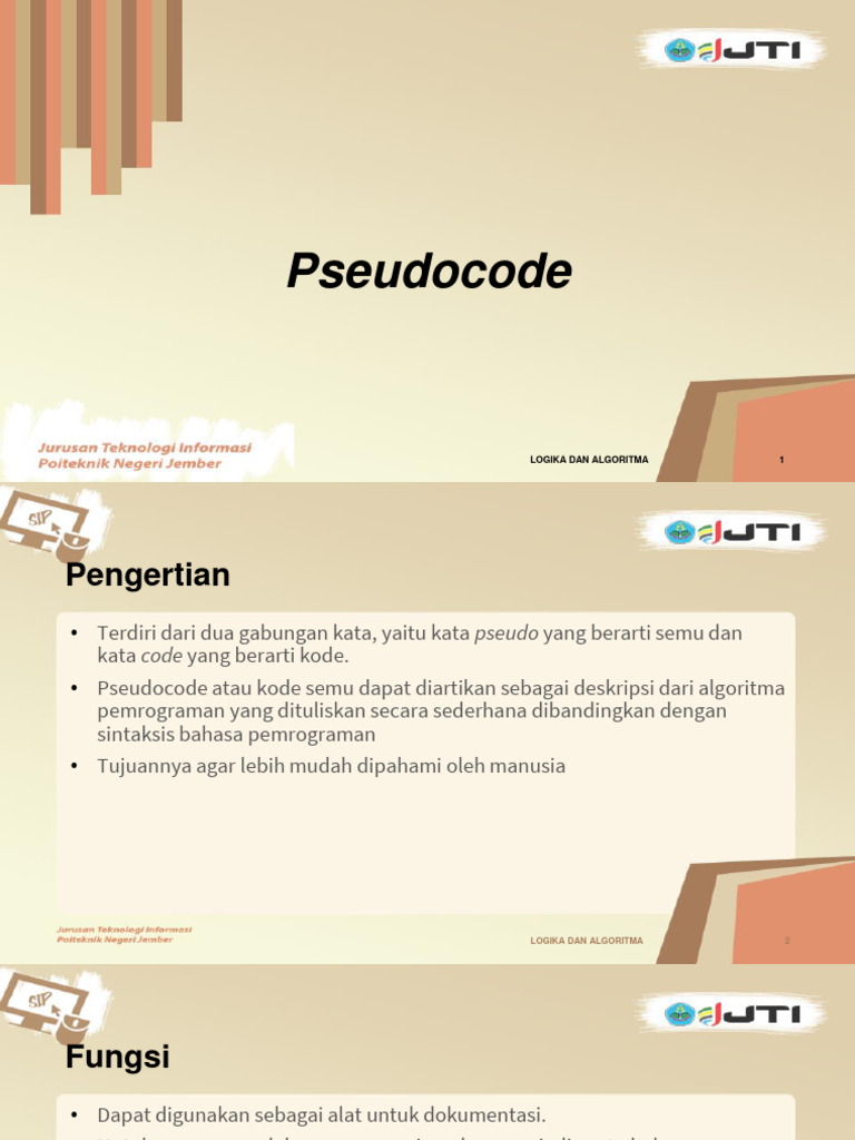 Pengertian dan Fungsi Pseudocode | PDF