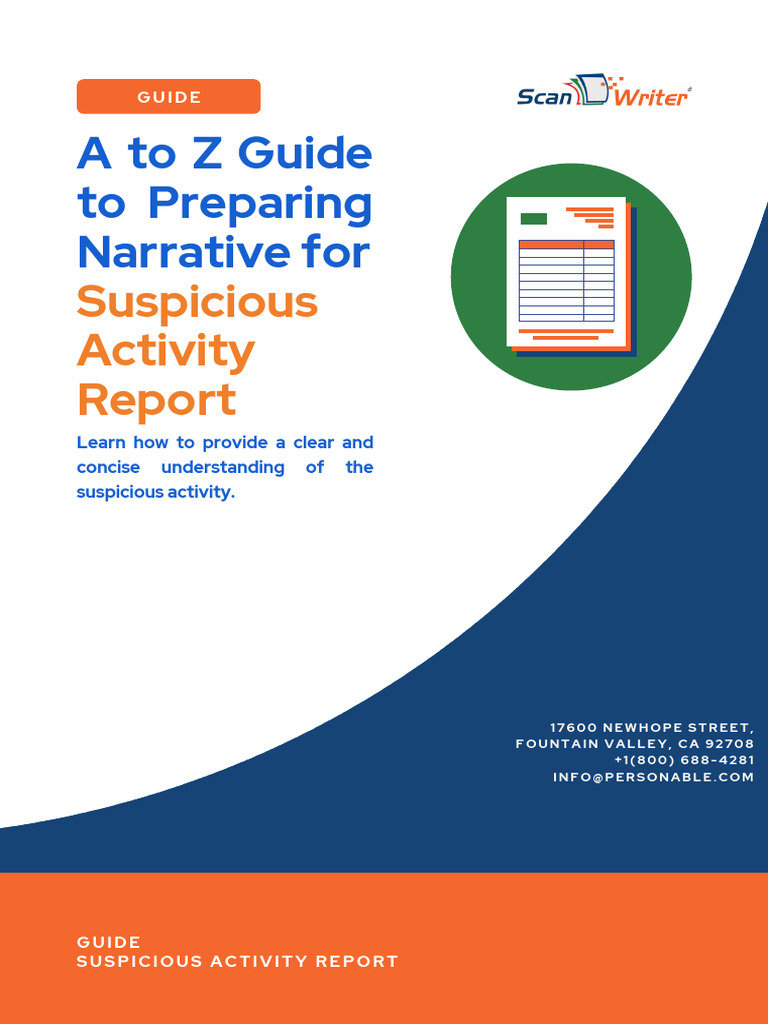SAR Narrative Preparation Guide | PDF | Banks