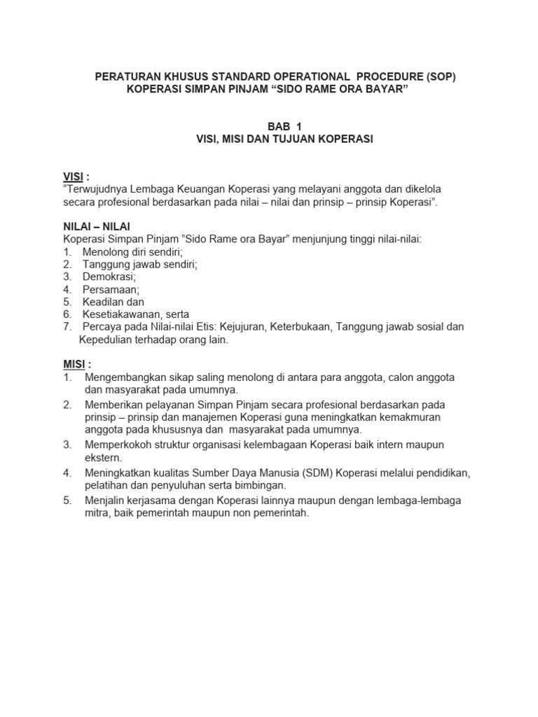 Contoh SOP | PDF
